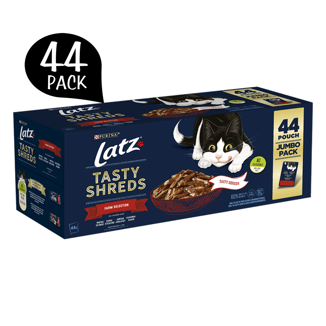 Latz® Tasty Shreds Farm Selection i sås | Purina
